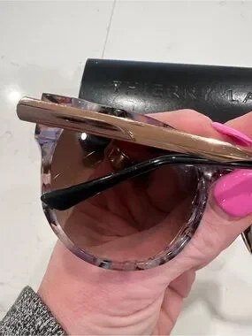 THIERRY LASRY | Accessories | Thierry Lasry Purple Tortoiseshell Cateye ...